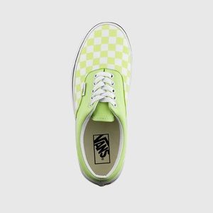 Vans | Shoes | Vans Era Lime Green Checkered Skateboard Shoes | Poshmark